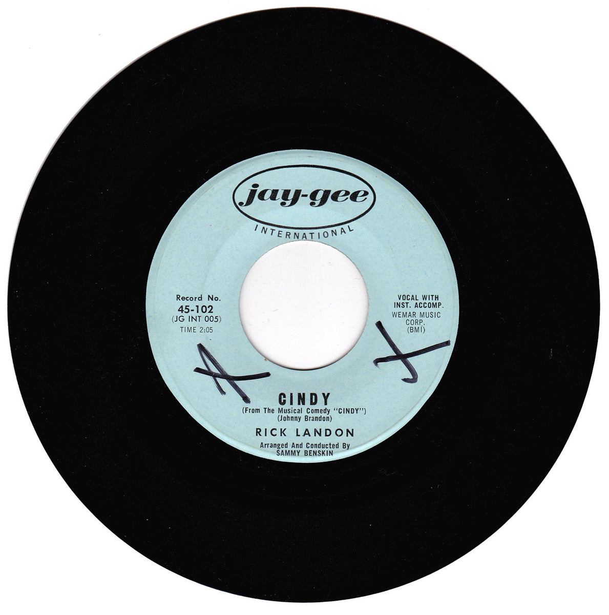 Rick Landon. Cindy / Tired Of Living Alone – Dales Collectibles