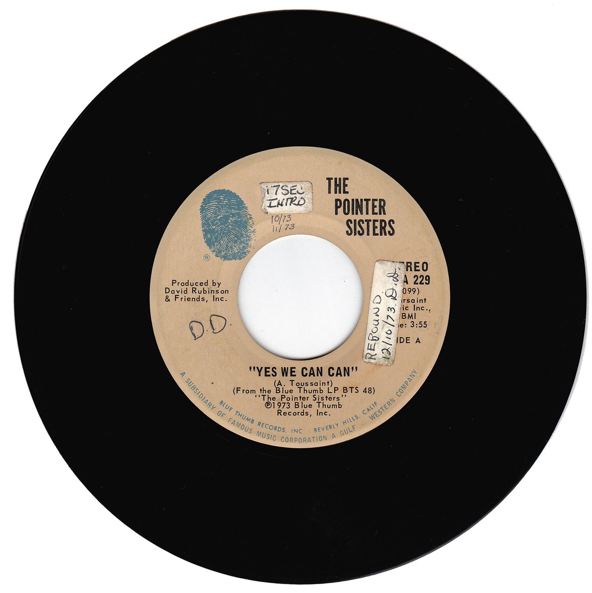 The Pointer Sisters. Yes We Can Can / Jada – Dales Collectibles